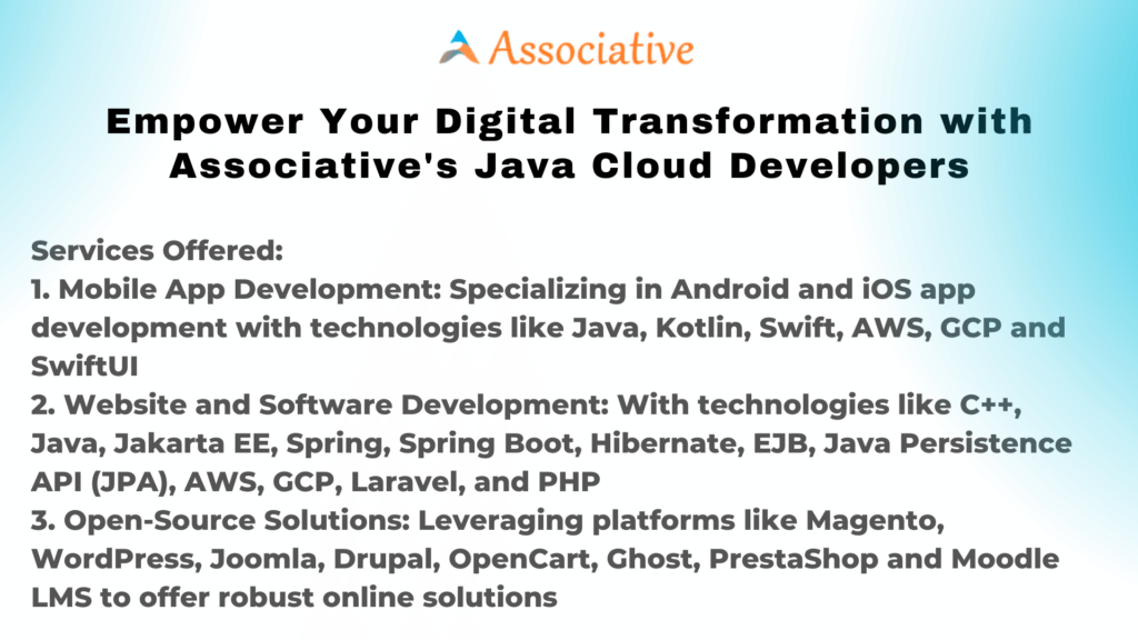 Empower Your Digital Transformation with Associative's Java Cloud Developers - Associative