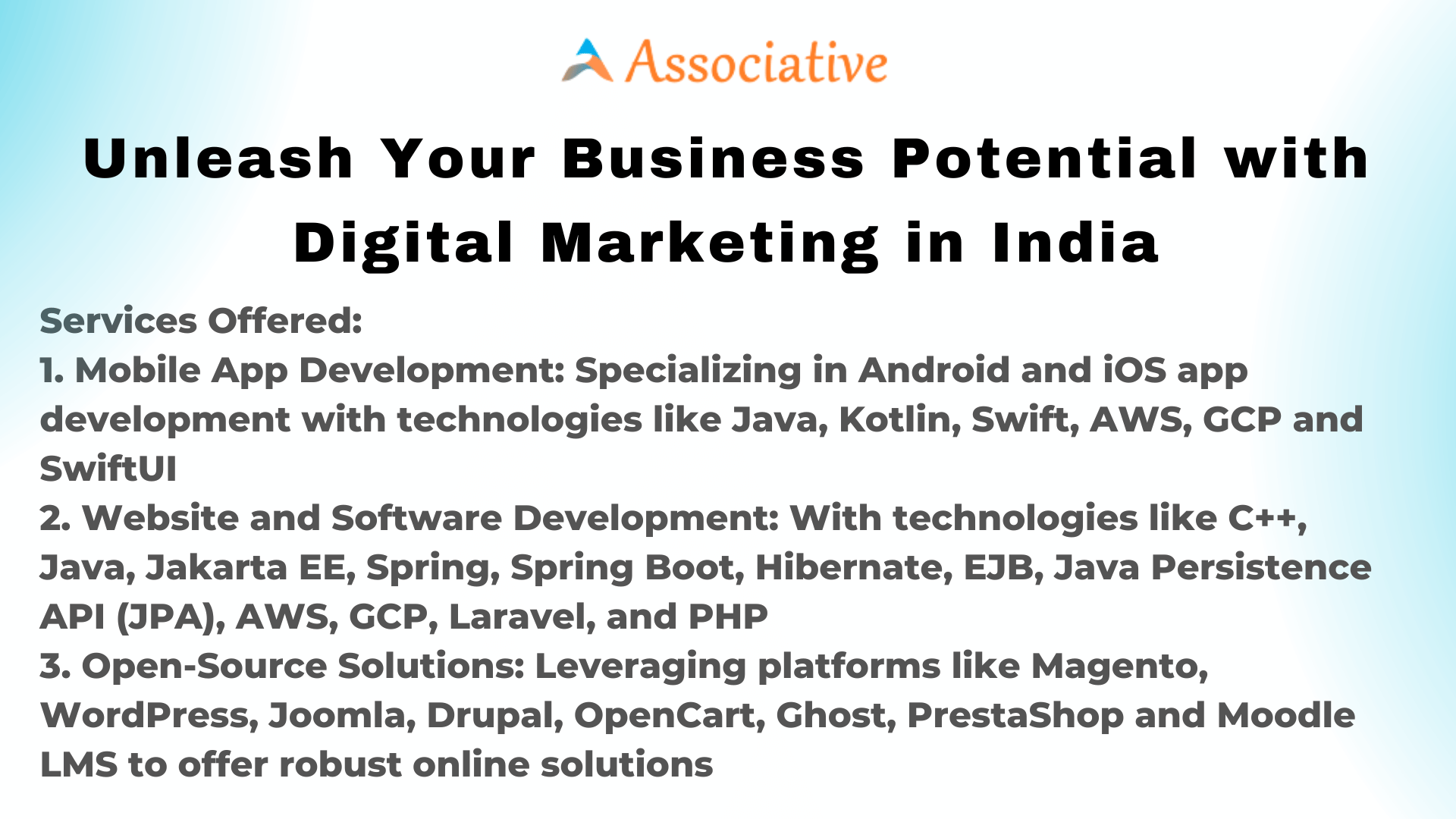 Unleash Your Business Potential with Digital Marketing in India - Associative