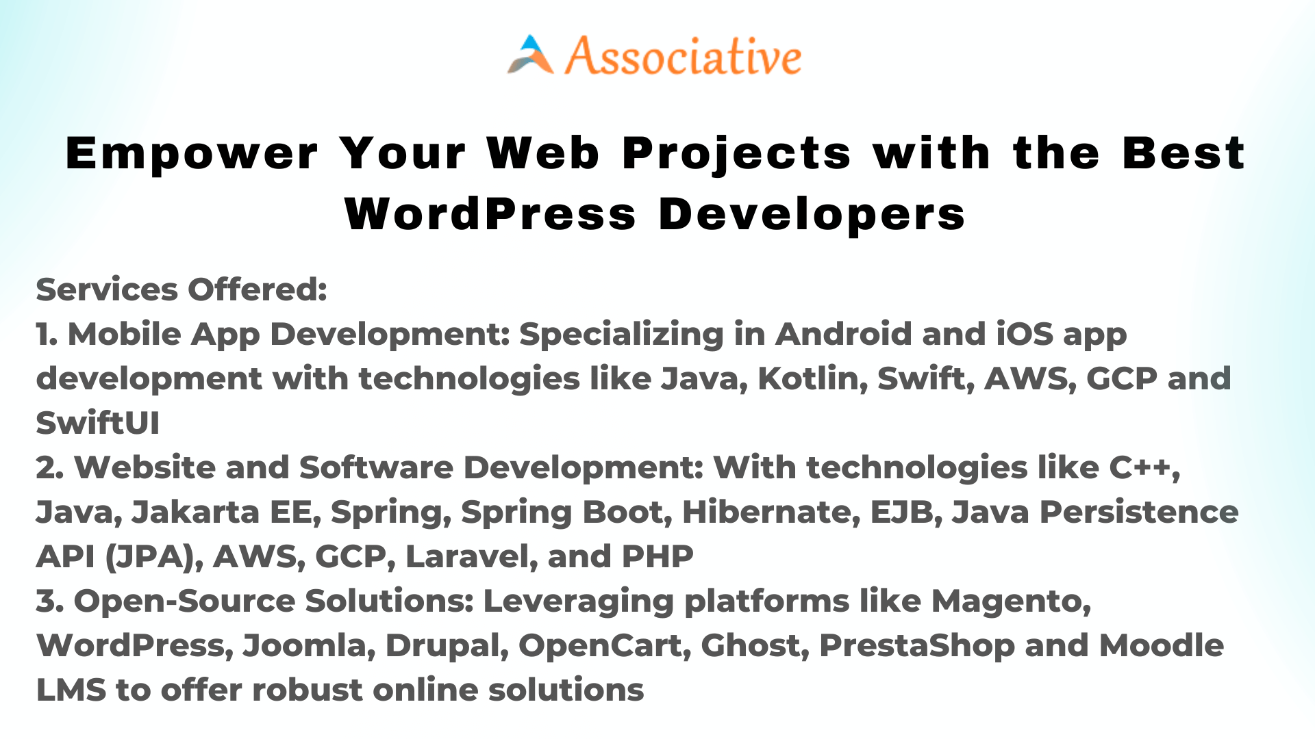 Empower Your Web Projects with the Best WordPress Developers - Associative