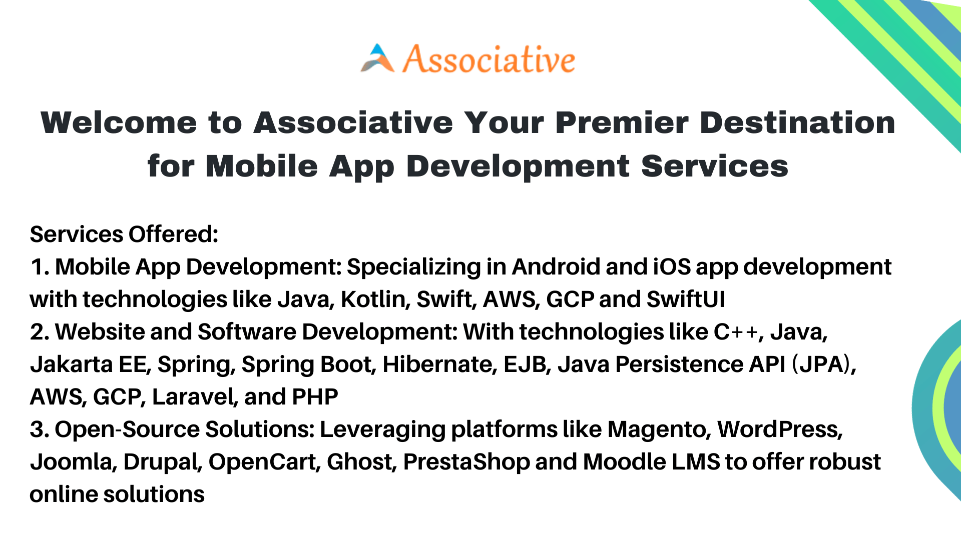 Welcome to Associative Your Premier Destination for Mobile App ...