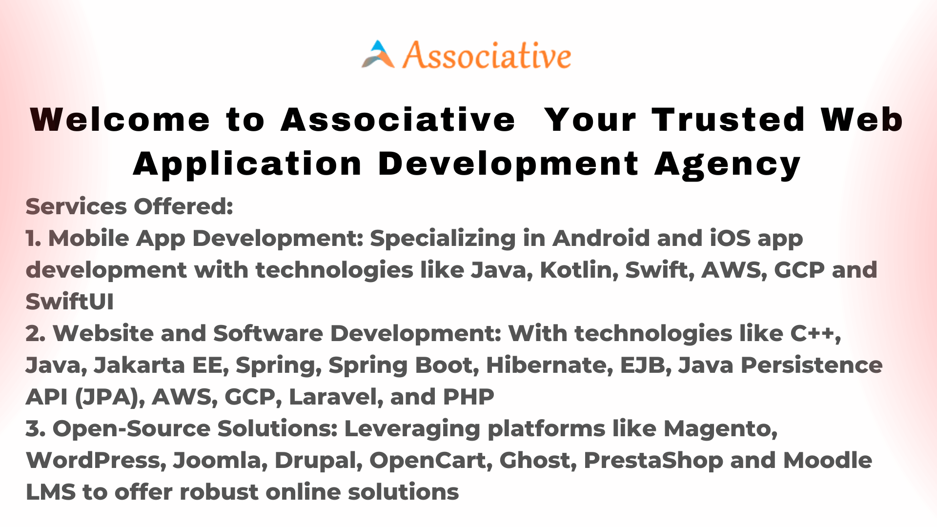 Welcome to Associative Your Trusted Web Application Development Agency - Associative